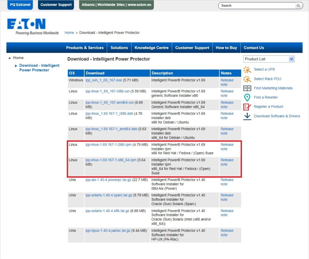 【IPP】 Rocky Linux 8.6をIPP 1.69でシャットダウン | 無停電電源装置(UPS) | イートン