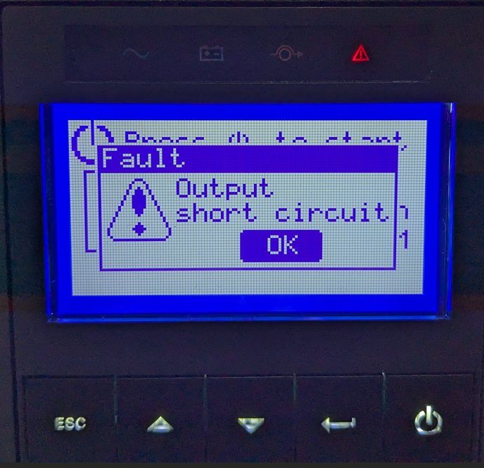 【UPS】Fault「Output short circuit」エラー表示時の対処法 | 無停電電源装置(UPS) | イートン